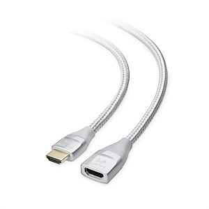 Cable Matters 48Gbps Ultra HD 8K HDMI Extension Cable 3.3 ft / 1m (HDMI Male to Female Extension Cable/HDMI Extender Cable) with 8K @120Hz, 4K @240Hz and HDR Support in Gray