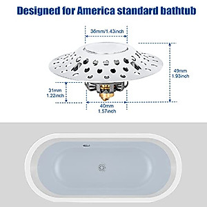 WEAQALD Universal Bathtub Stopper Tub Drain Hair Catcher: Bathroom Sink Strainer Bath Tub Bathroom Sink Drain Kit Accessories, Tub Cover Bathtub Plug Stopper Filter Replacement of Rubber Stopper