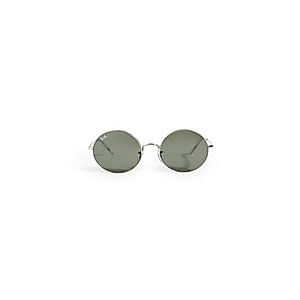 Ray-Ban Rb1970 Oval Sunglasses, Silver/G-15 Green, 54 mm