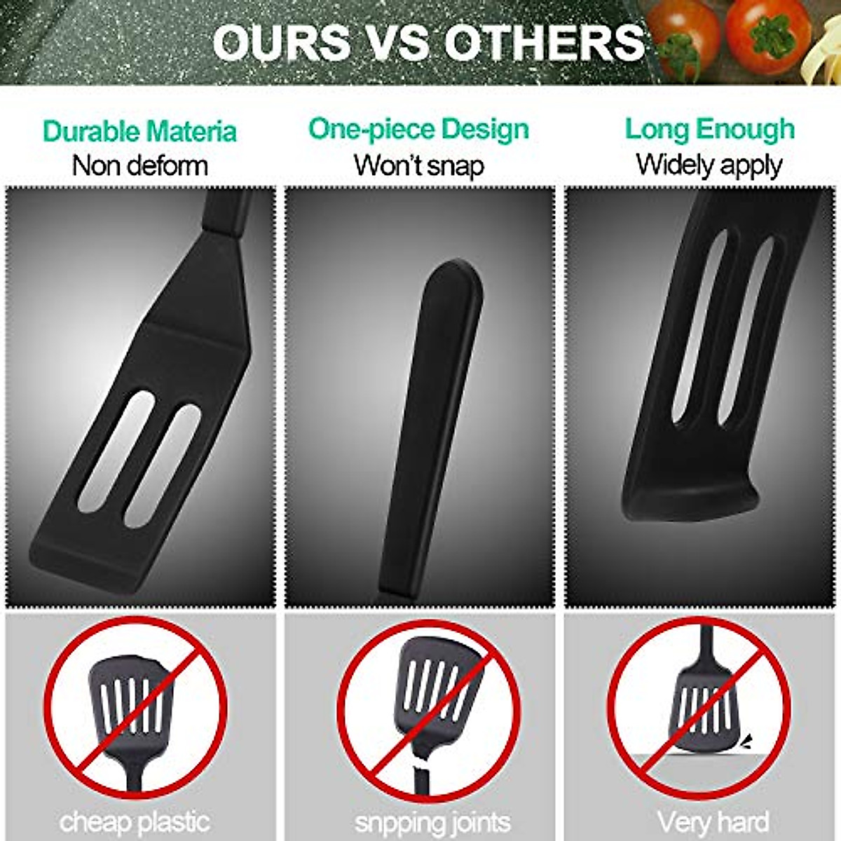 Mini Brownie Serving Spatula Flexible Nonstick Silicone Serve Turner Heat-Resistant Cookie Spatula Slotted Spatula for Flip Egg in Small Frying Pan Cookie Batter Lemon Square (Black, 2)