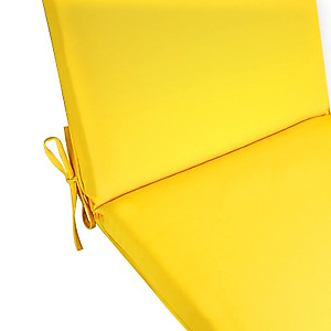 SewKer Outdoor/Indoor Adirondack Chair Cushions, High Back Patio Furniture Replacement Cushion - Set of 2 (Yellow)