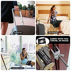 SARDVISA Upgraded Portable Door Lock, Heavy Duty Metal Door Locker for Extra Home Security, Adjustable Travel Door Security Devices for Hotel, Apartment, College Dorm Safety & Privacy Protection