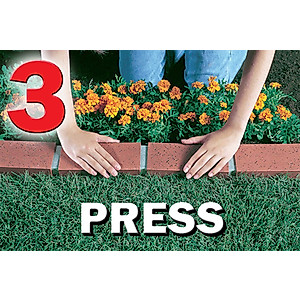 Argee RG825 Lets Edge It Decorative Plastic Brick Edging, no lights, 25 feet, Terra Cotta