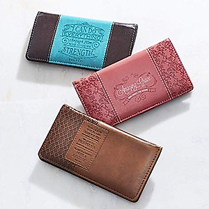 Soft Coral "Amazing Grace" Checkbook Cover