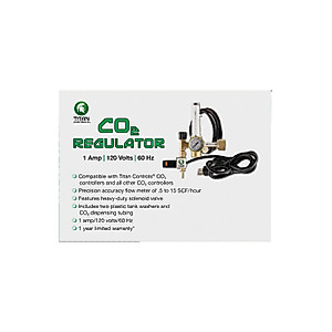 Titan Controls CO₂ Regulator - Compatible with Titan Controls CO₂ Controllers and Other CO₂ Controllers, For Gardens