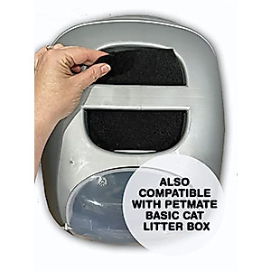 Fresh Headquarters Cat Litter Box Replacement Filters Compatible with Petmate Booda – Activated Carbon Charcoal Filters Eliminate up to 99% of Odors to Keep Your Home Smelling Fresh (Booda Clean Step)