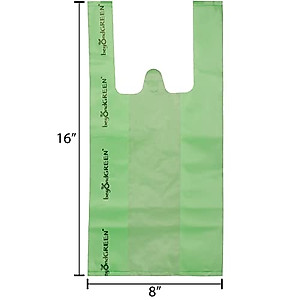 beyondGREEN Plant-Based Cat Litter Poop Waste Pick-Up Bags with Handles - 100 Bags - 8 in x 16 in