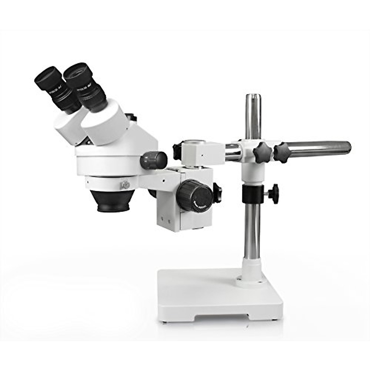 Vision VS-3FZ-IFR07-5N Trinocular Zoom Stereo Microscope | 10x WF Eyepiece |0.7X—4.5X Zoom Range, 3.5X—90x Magnification, 0.5X & 2X Barlow Lens |144-LED Ring Light W Control, 5.0MP Digital Camera