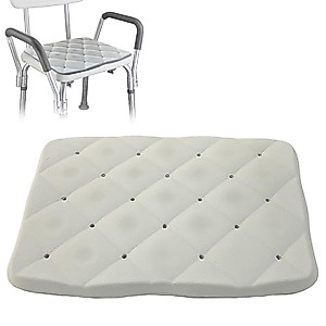 Shower Seat Cushion - Bath Chair Foam Mat Transfer Bench Pad Bath Stool for Disabled Handicap, Slip-Resistant, 11.4" W x 15.7" L x 0.83" H