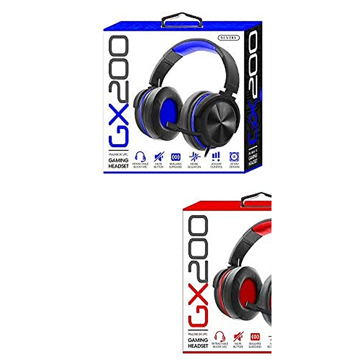 SENTRY Industries Inc. GX200 Gaming Headset for PS4 / Xbox/PC - Color May Vary (Red, Green, Blue)
