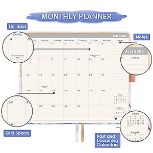 Pocket Planner/Calendar 2023-2026 - Monthly Pocket Planner/Calendar with 63 Notes Pages, Jul. 2023 - Jun. 2026, 3.8" x 6.4", 3 Year Monthly Planner with Inner Pocket + Pen Hold - Purple Waterink