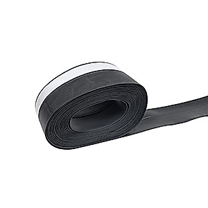 Door Weatherstrip Strong Adhesive Door Bottom Seal Black Rubber Strip 16.4 Feet Length Weather Stripping Door Bottom Seal Strip Door Winddow Sweep Weather Stripping Door Draft Stopper