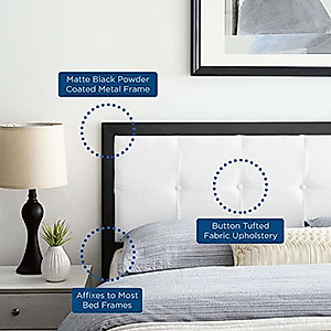 Modway MOD-6176 Teagan Tufted Fabric Queen Headboard in Black White