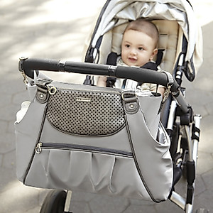 Skip Hop Studio Select Day-to-Night Diaper Satchel, Pewter
