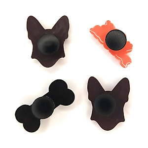 WorkedLikeACharm 4pcs German Shephard Dog Puppy Shoe Charms for Clog Shoes Decoration Gift