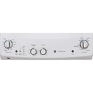 GE GUV27ESSMWW Unitized Spacemaker 3.8 Washer with Stainless Steel Basket and 5.9 Cu. Ft. Capacity Long Vent Electric Dryer, White