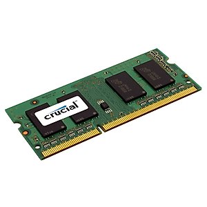 Crucial 8GB Single DDR3 1333 MT/s (PC3-10600) CL9 SODIMM 204-Pin 1.35V/1.5V Notebook Memory Module CT102464BF1339