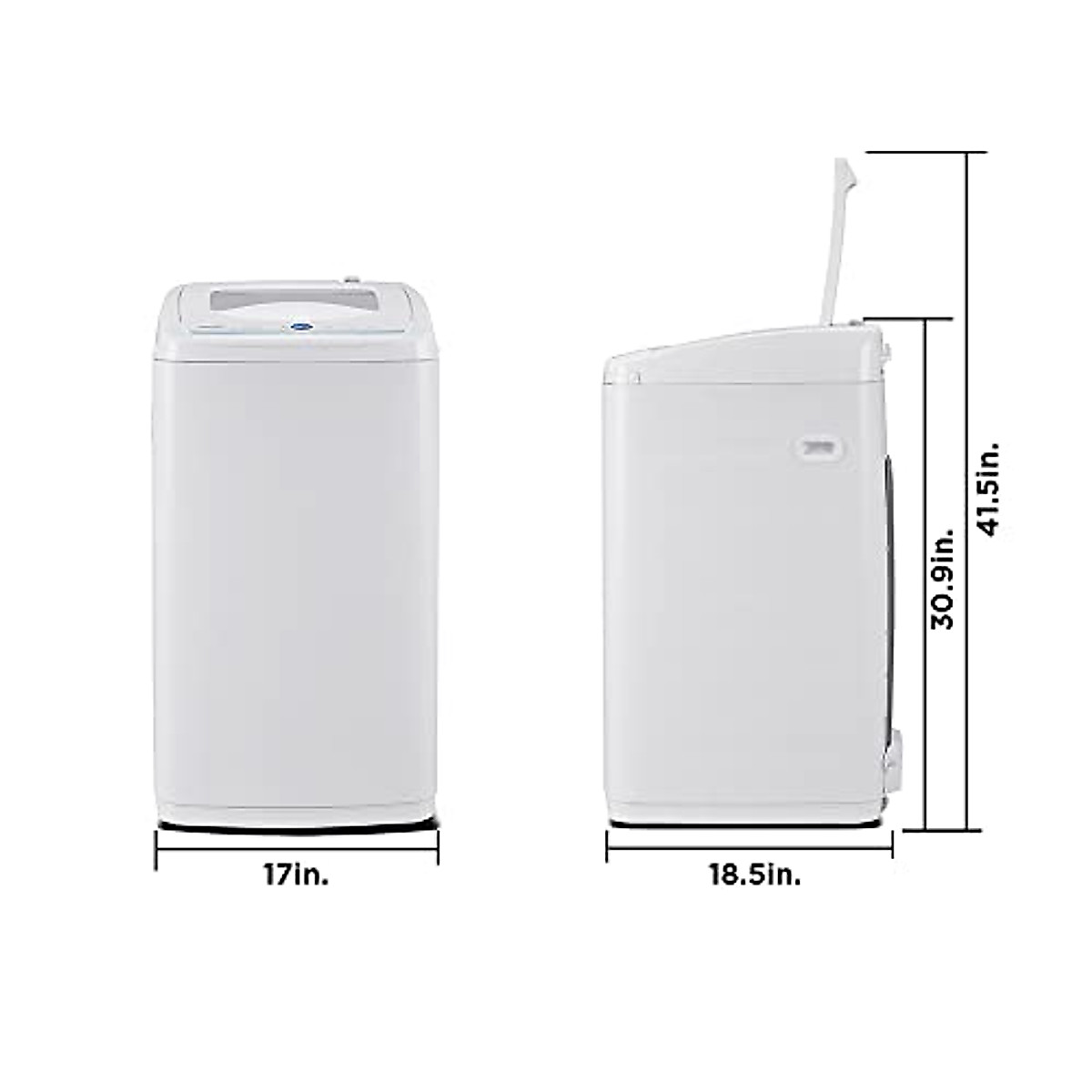 COMFEE’ Portable Washing Machine, 0.9 Cu.ft Compact Washer With LED Display, 5 Wash Cycles, 2 Built-in Rollers, Space Saving Full-Automatic Washer, Ideal for RV/Dorm/Apartment, Ivory White