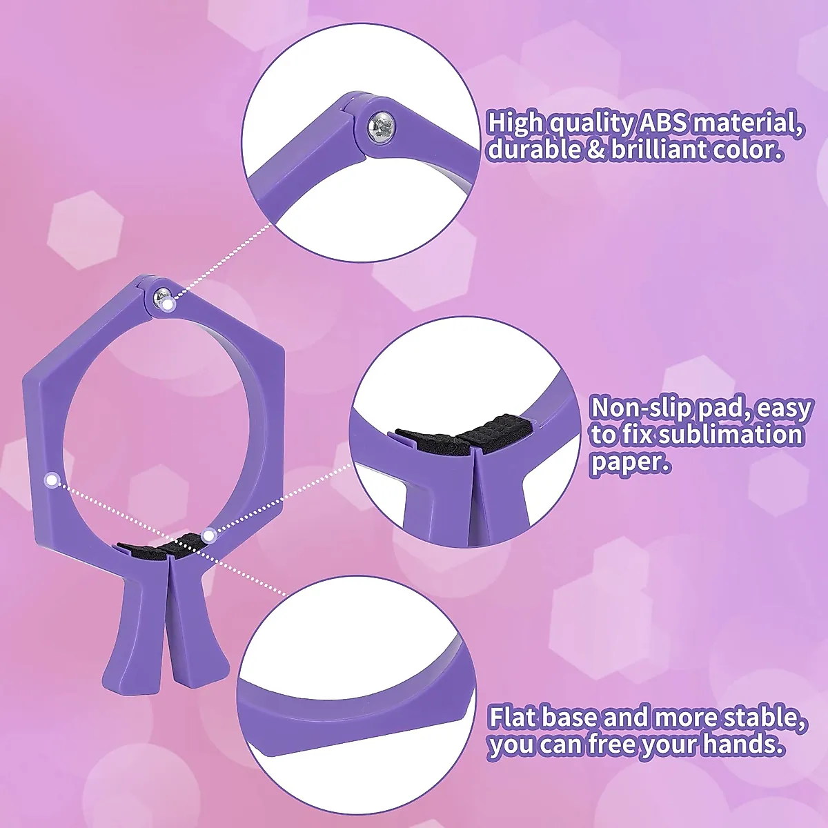 Sublimation Tumblers Clamp Tool, 20 Oz Sublimation Blanks Tumblers Skinny Straight Tumbler warpping Perfect Clamp Grip Tool for Sublimation Paper & Tumblers, 4 Packs