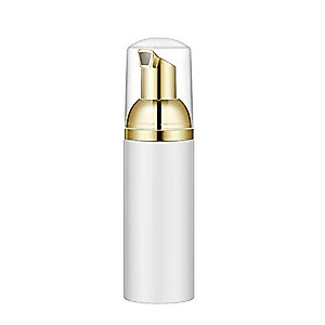 FKJLUN Soap Dispenser Pump 10PCS 30ML Plastic Foaming Bottle Soap Mousses Liquid Dispenser,Froth Shampoo Lotion Bottling Foam Bottles Hand Lotion Bottle (Color : White+Gold)