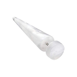 Covet Jewelry UV Lava Acrylic Fake Taper (White)
