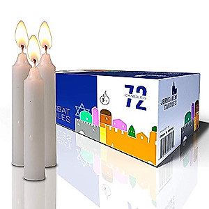 Shabbat Candles - Traditional Shabbos Candles - 3 Hour - 1-Pack x 72 Count