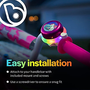 Bike Bell for Kids Bike Bell for Girls Brightz Girls Bike Accessories Bell for Bike Bicycle Bell Kids Bike Bell Scooter Accessories Kids Christmas Stocking Stuffer Gift Ideas for 8 9 10 11 Year Olds