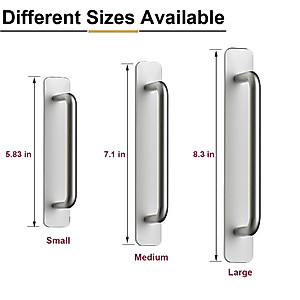 Self-Stick Instant Cabinet Drawer Handles Door Adhesive Handles,2pcs Aluminum Kitchen Cabinet Drawer Pull Handle with Adhesive Sticker,Perfect for Any Furniture Handle DIY (Silver, Small (5.83"))