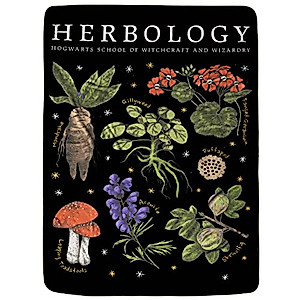 Jay Franco Harry Potter Herbology Blanket - Measures 60 x 90 inches, Kids Bedding - Fade Resistant Super Soft Fleece