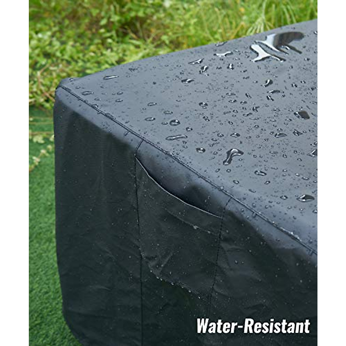 NUPICK 44 Inch Fire Pit Cover for Outland Living 401 Propane Fire Table, Heavy Duty and Waterpfoof Rectangular Fire Pit Cover, All Weather Resistant