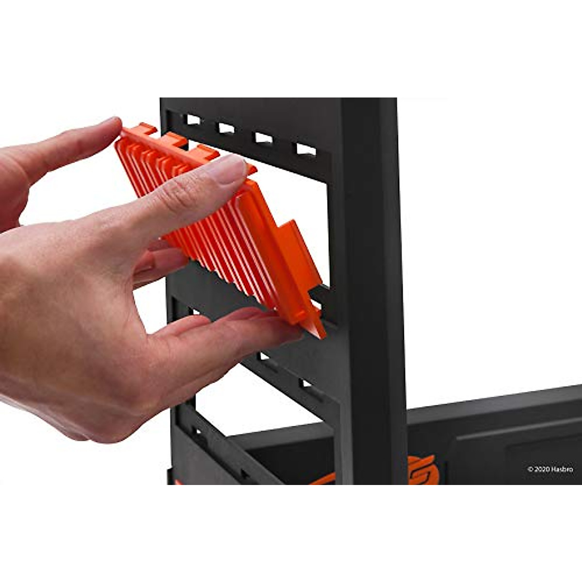 Nerf Elite Blaster Rack - Storage for up to Six Blasters, Including Shelving and Drawers Accessories, Orange and Black - Amazon Exclusive