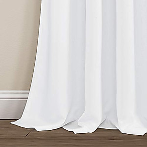 Lush Decor Lush DÉCOR Navy Estate Garden Print Curtains Room Darkening Window Panel Set for Living, Dining, Bedroom (Pair), 84” Long x 52” Wide