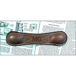 Monogrammed Bookmark - Personalized Leather Bookmark Page Weight - Comfort House P2750