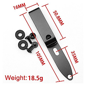 TEAMWILL 2PCS K Sheath Waist Clip Belt Knife Sheath Fit for Kydex Sheath IWB IWB-2 Holster (2PCS (S+M+L))