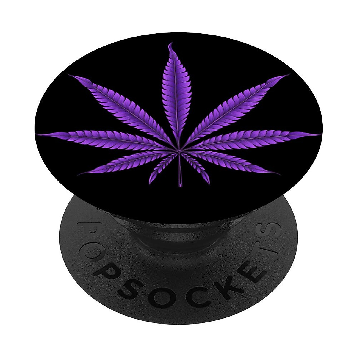 Marijuana Weed Purple Leaf CBD Medicine Pot Plant Cannabis PopSockets Swappable PopGrip