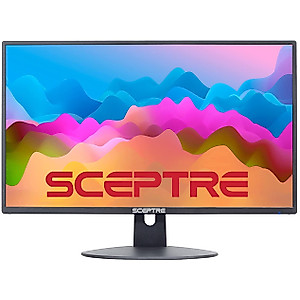 Sceptre E249W-19203R 24-inch FHD LED Gaming Monitor 2X HDMI VGA 75Hz Build-in Speakers, Machine Black (Renewed)