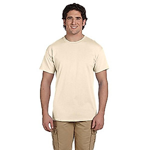Fruit of the Loom 5 oz, 100% Heavy Cotton HD T-Shirt, Medium, Natural