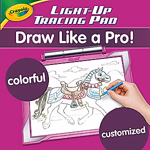 Crayola Light Up Tracing Pad Pink, Gifts & Toys for Girls and Boys, Age 6, 7, 8, 9 [Amazon Exclusive]