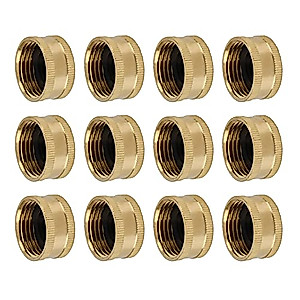 AUTOKAY Universal Solid Brass Refill 1 LB Propane Bottle Gas Tank Cylinder Sealed Protect Cap for Outdoor Camping - 12 Pack