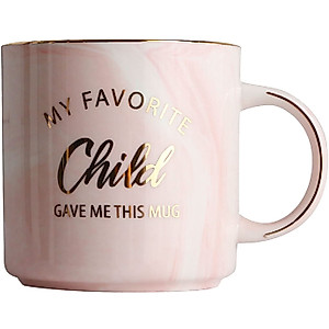 Mecai Funny Mom Mug-My Favorite Child Gave Me This Coffee Mug-Best Birthday Mothers Day Gifts For Mom From Favorite Daughter Son