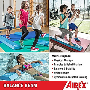 Airex Balance Beam - Exercise Foam Pad Physical Therapy, Gymnastics, Kids, Yoga, Mobility Rehabilitation Stability Mat Strength Trainer for Walking, Knee, Ankle, Foot - Beam, Blue, size: 62.99x9.45x2.36" (AR-BEAM)