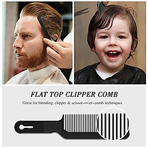 3 Pieces Men Barber Comb Set Taper Hair Cutting Flat top Clipper Flattop Barberology Comb Heat-Resistant Fiber Comb for Men Women