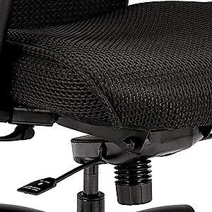 HON Wave Mesh Big and Tall Executive Chair | Knee-Tilt | Adjustable Arms | Black Fabric Seat | HVL705 Model