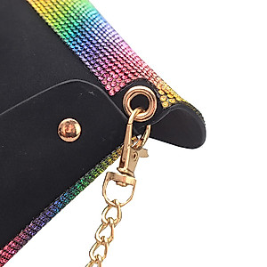 PTcuofu Small Shoulder Bag Lightweight Bag with Crystal Multifunction for Women (Colorful)