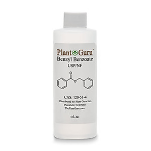 Benzyl Benzoate USP Grade Liquid 4 fl. oz. - Great for Fragrance/Aroma Compounds, Cosmetics, Hair & Scalp Products.