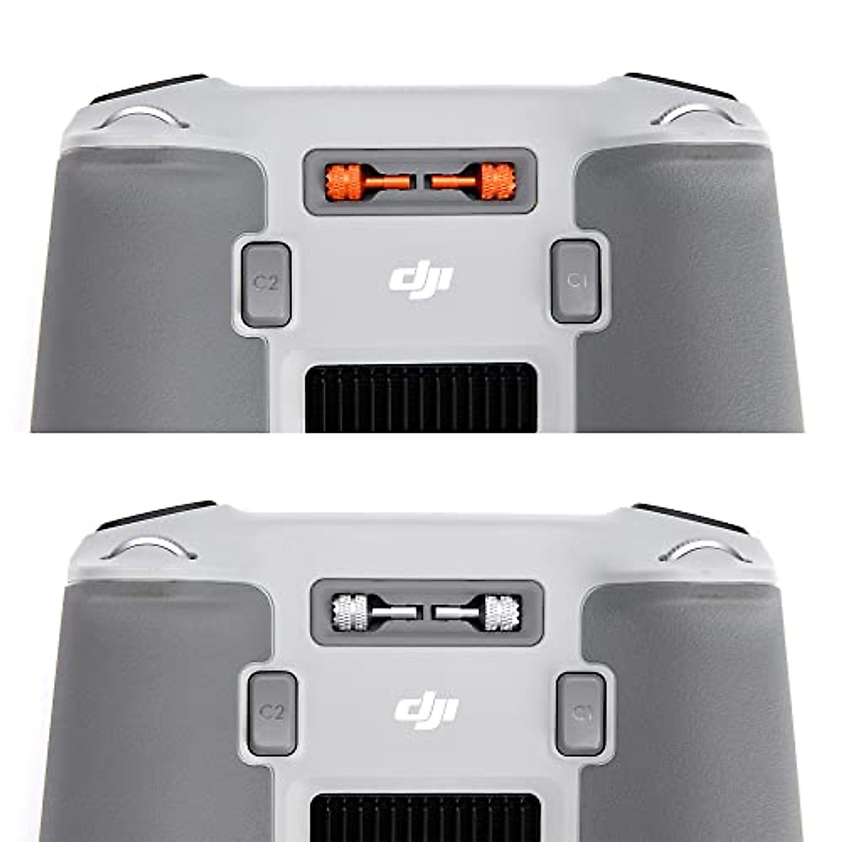 Mini 3 Pro/Mini 3 Sticks for DJI RC, Aircraft aluminum Alloy Controller Thumb oystick/Rocker Replacement Parts for DJI Mini 3 Pro/Mini 3 Accessories (Orange & Silver)