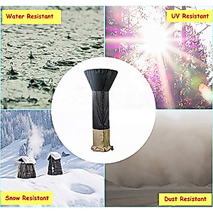 ProHome Direct Patio Heater Cover for Home Outdoor Stand Up Round Dome Heater, Weather Resistant Material, 33" D x 84" H