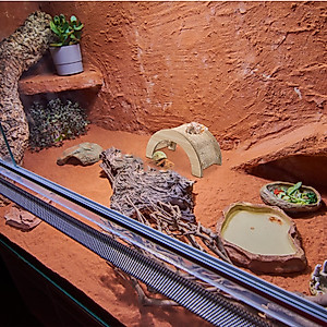 Hermit Crabs Climbing Bridge, Wooden Hermit Crab Climbing Toys with Jute Cloth, Hermit Crab Hideout, Aquarium Tank Accessory Small Animals Cage Accessory for Hermit Crab Hamster Chinchilla Ferret