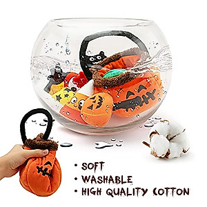 teytoy My First Halloween Pumpkin Set 8Pcs Halloween Plush Toys for Babies and Toddler,Stuffed Pumpkin Plush Halloween Baby Gifts,Halloween Party Decoration