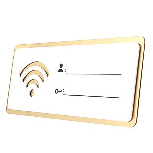 Operitacx Wifi Plaque for Wall Acrylic Wifi Password Sign Network Coverage Sign Easy to Read Password